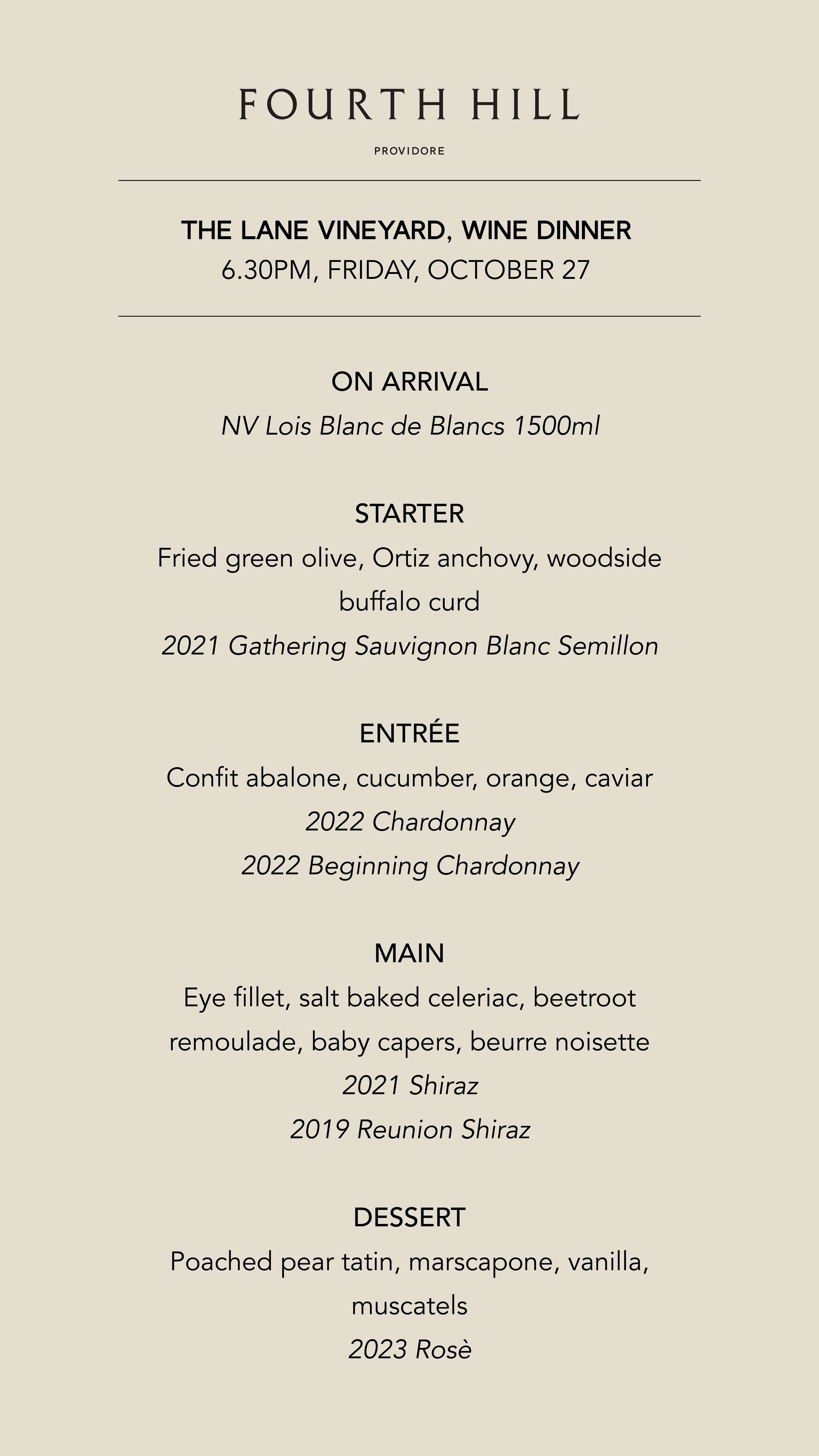 Experience - Fourth Hill Providore